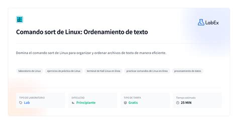 Comando Sort De Linux Ordenamiento De Texto Simplificado Labex