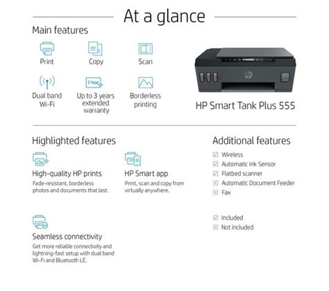 Hp Smart Tank Plus All In One Wireless Inkjet Printer Fast Delivery Currysie