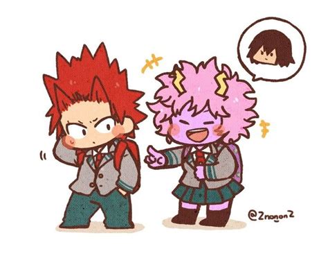 Kirishima Eijirou And Ashido Mina Boku No Hero Academia Funny Hero
