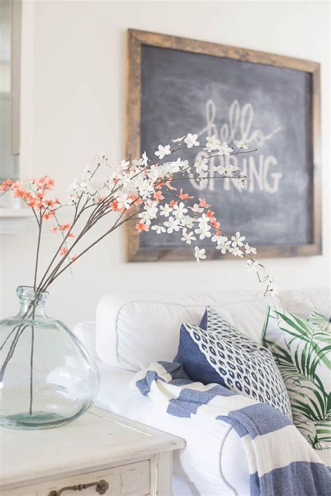 Living Room Spring Decorating Making Home Base