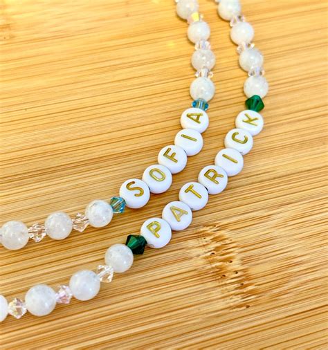 Custom Name Bracelet Personalized Birthstone Jewelry Moonstone And