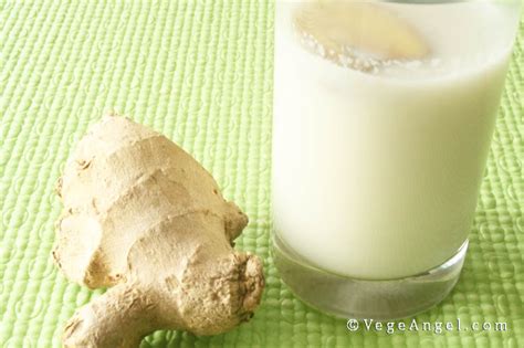 Vegetarian Recipe Hot Ginger Milk Vege Angel