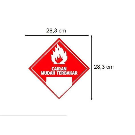 Jual Stiker Vinyl Himbauan Tanda Cairan Mudah Terbakar Safety Sign K3
