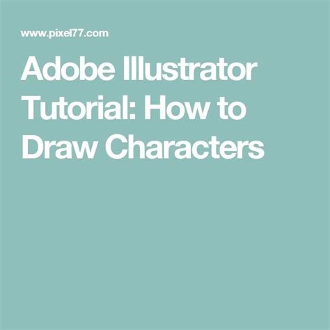 Adobe Illustrator Tutorial How To Draw Characters Adobe Illustrator