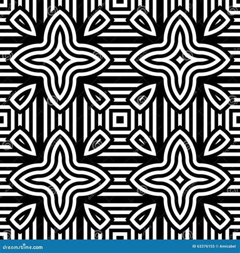 Design Seamless Monochrome Geometric Pattern Stock Vector Illustration Of Strip Streak 63376155
