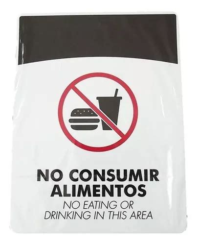 Aviso Letrero Prohibido No Consumir Alimentos X Cm
