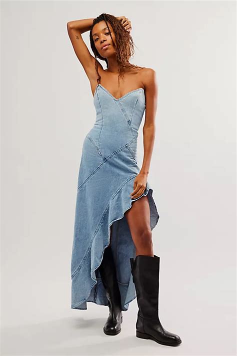 Amanda Uprichard Symone Denim Dress Free People