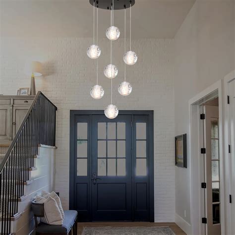 Puvaue Moderno candelabro de vestíbulo de 14 luces de techo alto en