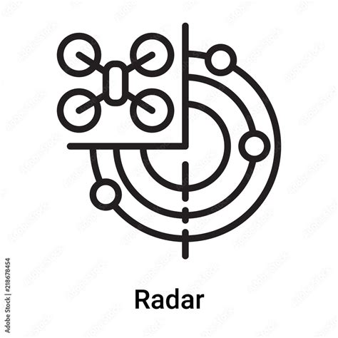 Radar Icon Vector Isolated On White Background Radar Sign Line Or Linear Symbol And Sign