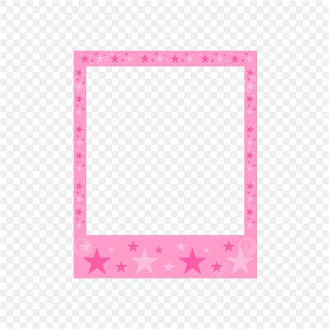 Bintang Template Polaroid Warna Pink Templat Bunga Rancangan Png Dan