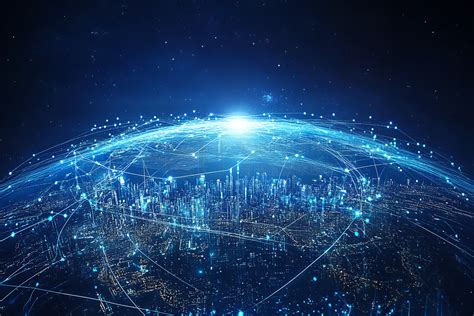 未来城市ai数字艺术 城市3d渲染科技感地球未来城市网络连接插画 Ai图片免费下载 Png格式 4032像素 编号71327300 千图网