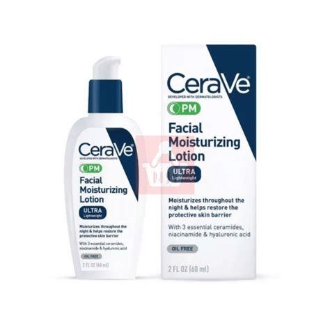 Cerave Pm Ultra Lightweight Facial Moisturizing Lotion 60ml