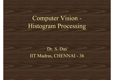 Hist Proc Computer Vision Notes Computer Vision Histogram