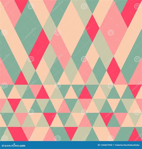 Seamless Colorful Abstract Triangles Pattern Stock Vector Illustration Of Bright Geometrical