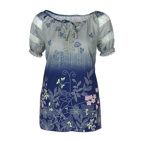 Moxiu Womens Plus Size Tops For Women Puff Short Sleeve Lace Up Notch V