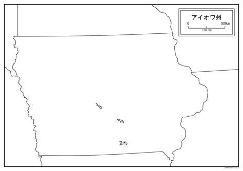 アイオワ州の地図を無料ダウンロード 白地図専門店