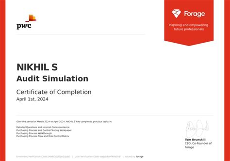 Nikhil S On Linkedin Pwc Audit Learning Experience Riskcontrol Matrix Flowchart…