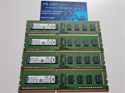 Kingston 16gb 4x4gb Ddr3 1rx8 Pc3l 12800u 1600 Mhz Račun R1