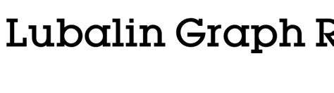 Lubalin Graph Regular Font