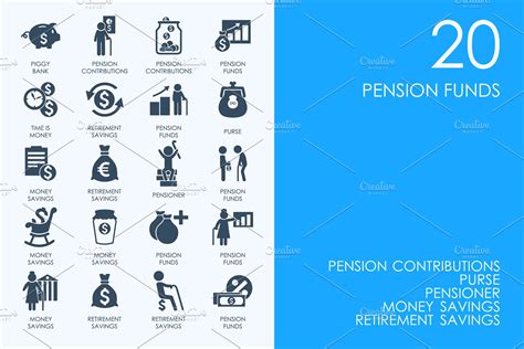 Retirement Savings Icons