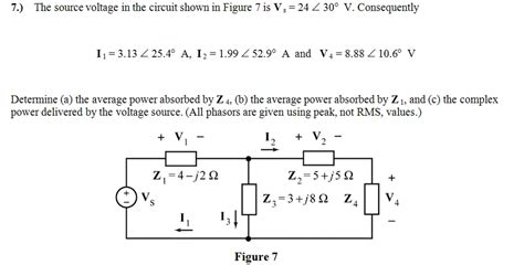Solved The Source Voltage In The Circuit Shown In Figure Chegg