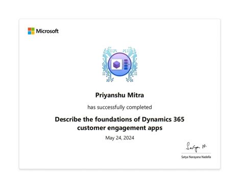 Priyanshu Mitra On Linkedin Microsoft Badgecertification Achivement Dynamics365 Apps Course