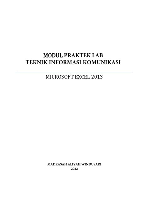 Microsoft Excel 2013 Tutorial Pdf