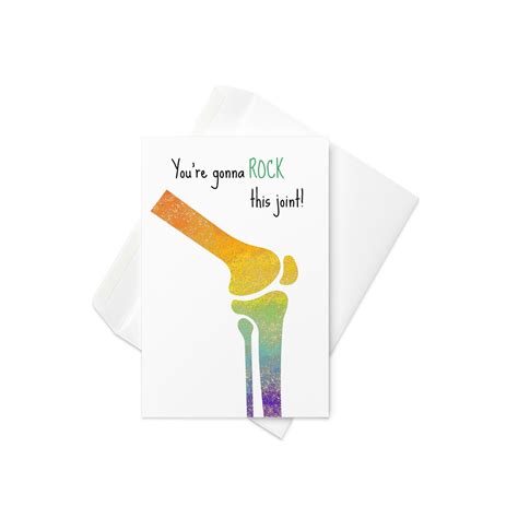 Knee Surgery Card Funny Knee Replacement Get Well Soon Card Youre Gonna Rock This Joint Etsy
