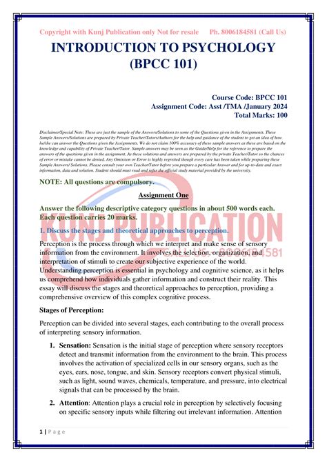 IGNOU BPCC 101 SOLVED ASSIGNMENT JANUARY 2024 ENGLISH MEDIUM