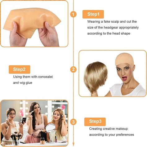 Bald Cap Fancy Dress Cosplay Hat Bald Head Bald Wig Head Bald Skin Thick Latex Adult Bald Hat