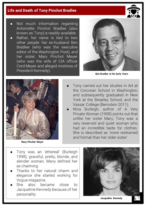 Antoinette “tony” Pinchot Bradlee Facts Worksheets Life And Death