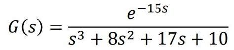 For A Third Order System With A Transfer Function