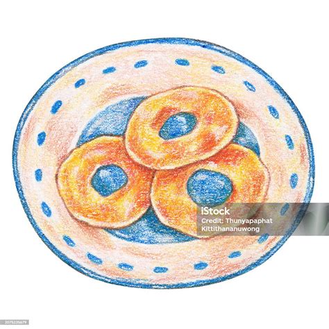 Chipa Color Pencil Drawing Style Bread And Cheese Combos From Around The World Stock