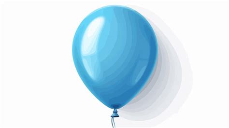 Colorful Isolated Balloon Icon On Blue Background Premium Ai