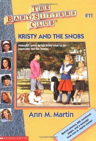 Kristy And The Snobs The Baby Sitters Club By Ann M Martin Goodreads