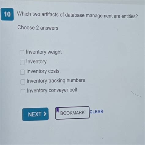 Solved 9 What Is An Attribute A Tuple O A Row A Column O A