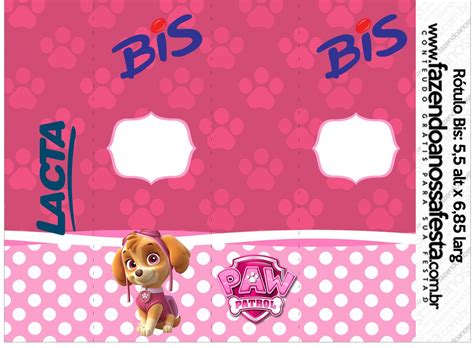 Skye Of Paw Patrol Free Printable Candy Bar Labels Cumple Paw Patrol