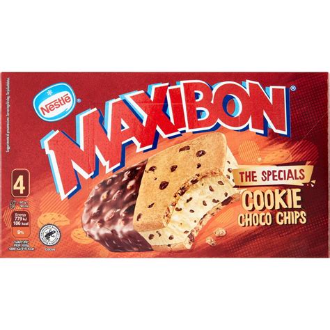 Maxibon gelato cookie choco chips MOTTA 4 X 60 G - Coop Shop