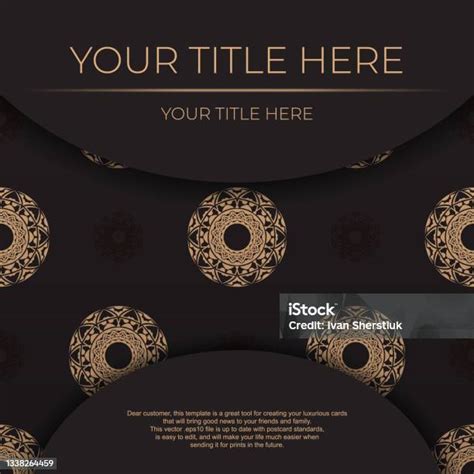 그리스 고급 빈티지 장식품과 로고를 위한 장소와 블랙 배경 추상 장식이 있는 엽서 인쇄 디자인 용 템플릿 0명에 대한 스톡 벡터 아트 및 기타 이미지 Istock