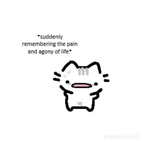 Basilleaf Cat In 2024 Cat Memes Cat Doodle Cute Doodles