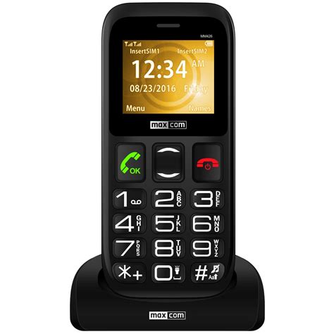 Telefon mobil Dual SIM MaxCom Comfort MM426, Black – World Comm the ...