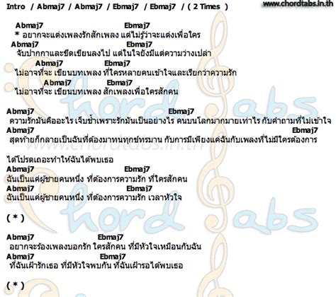 เพลงของใครคอร์ด คอร์ด เพลงของใคร Yented