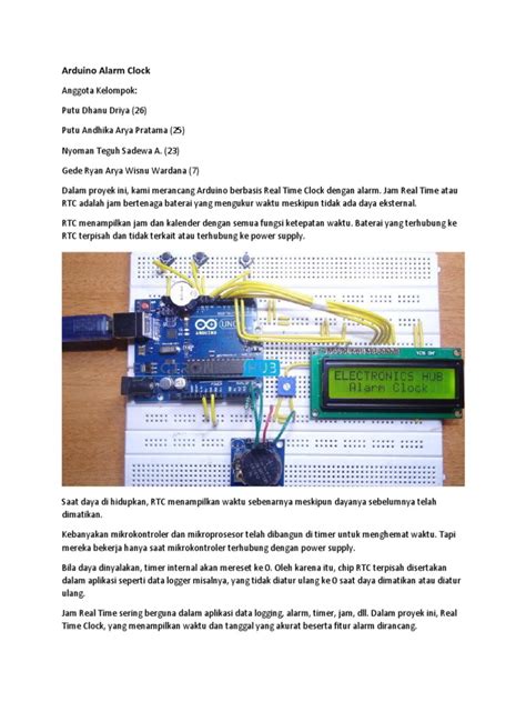 Arduino Alarm Clock Pdf
