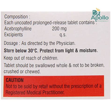 Brophyle Sr Tablet 10s Price Uses Side Effects Composition Apollo