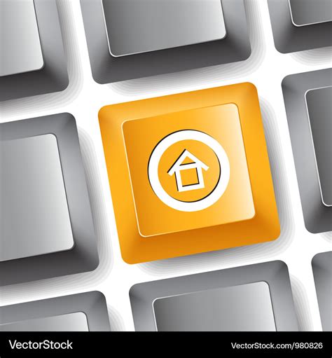 Computer Key Royalty Free Vector Image VectorStock