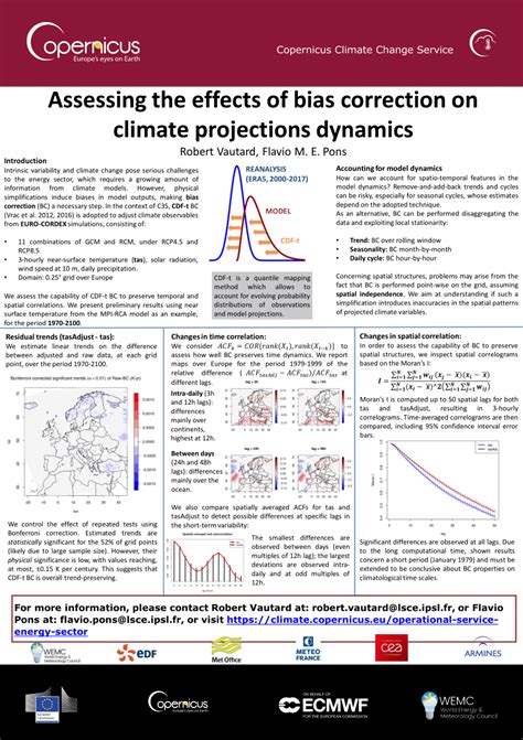 Pdf Assessing The Effects Of Bias Correction On Climate Projections Dynamics Accounting For
