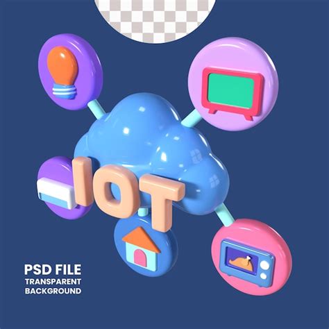 Premium Psd Iot 3d Illustration Icon