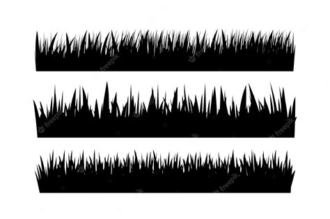Diseño De Vector De Hierba Vector Premium
