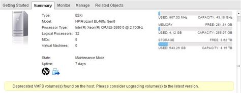 Deprecated Vmfs Volumes Found On Host In Esxi 60