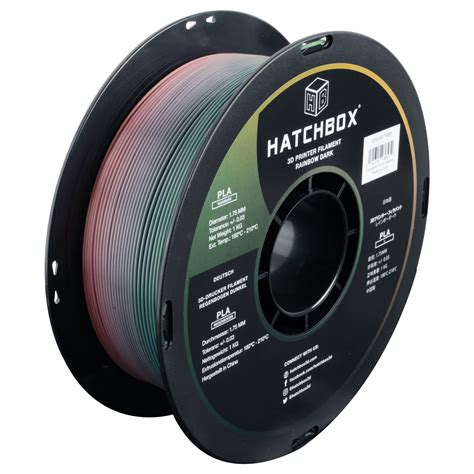 Hatchbox 1 75mm Multicolored Dark Rainbow Pla 3d Printer